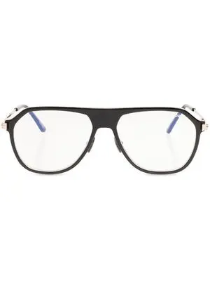 TOM FORD Pilot-frame Glasses - Black