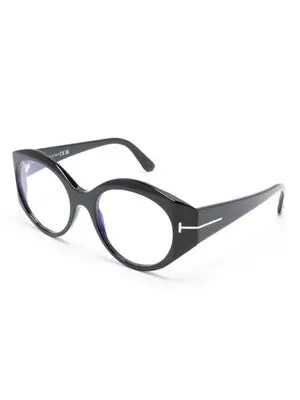 TOM FORD Round Frame Glasses - Black