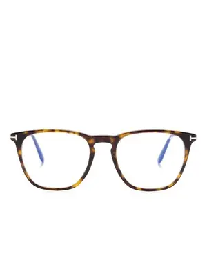 TOM FORD Square Frame Glasses - Brown