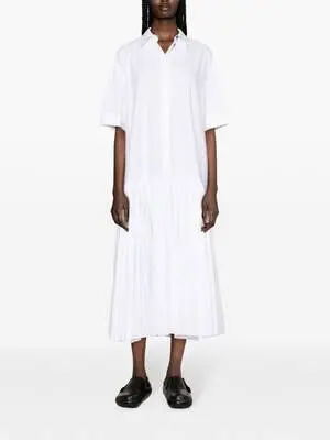 JIL SANDER Drop-waist Cotton Shirtdress