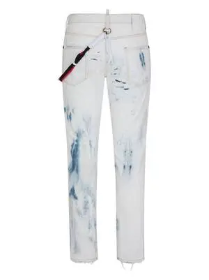 Dsquared2 Distressed Straight-leg Jeans