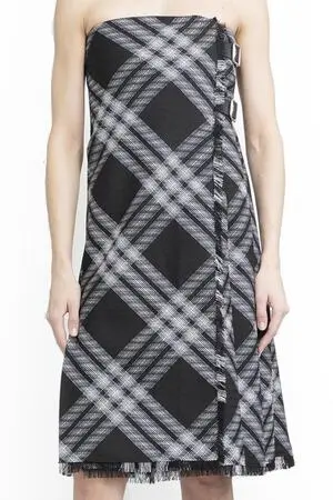 Burberry Burberry Nova Check Cut-Out Detail Dress - Multicolor
