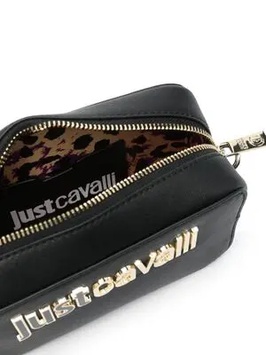 Just Cavalli Logo-lettering Cross Body Bag - Black