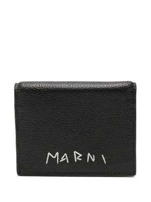 Marni Logo-embroidered Bi-fold Wallet