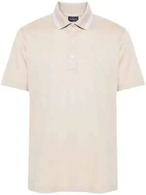 Paul & Shark Logo-patch Piqué Polo Shirt - Neutrals