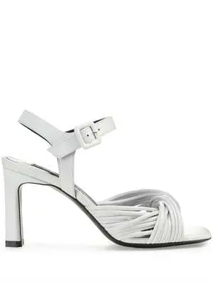 SERGIO ROSSI Sr Akida 80mm Leather Sandals - White