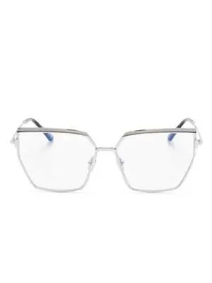 TOM FORD Geometric-frame Glasses - Silver