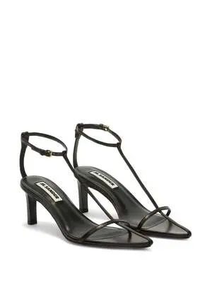 JIL SANDER High Leather Sandals - Black