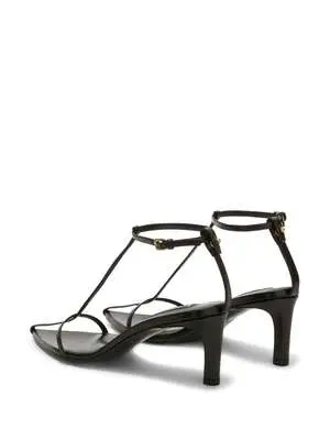 JIL SANDER High Leather Sandals - Black