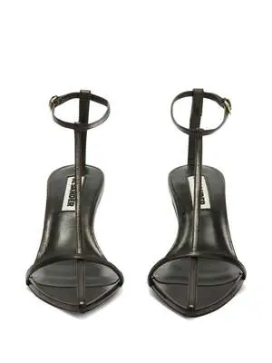 JIL SANDER High Leather Sandals - Black