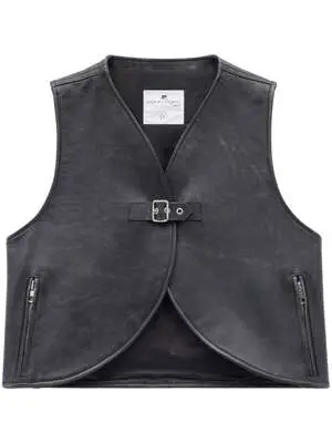 COURREGES Ellipse Leather Vest