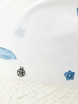 MAISON MICHEL Linette Floral-print Visor