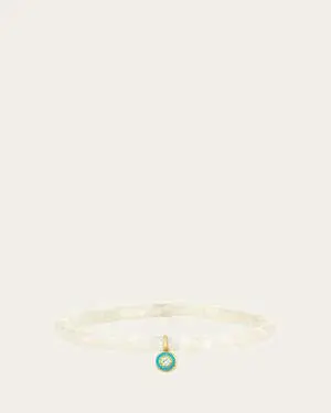 SYDNEY EVAN Enamel Charm Beaded Bracelet