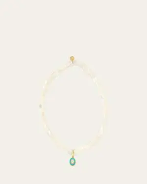 SYDNEY EVAN Enamel Charm Beaded Bracelet