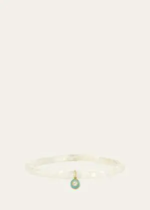 SYDNEY EVAN Enamel Charm Beaded Bracelet