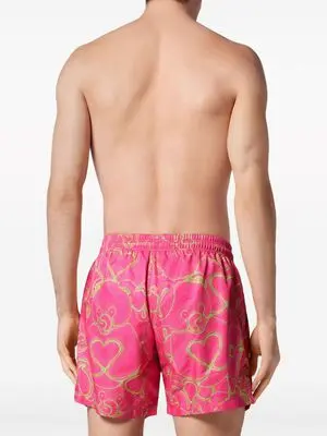 Philipp Plein Heart-print Swim Trunks