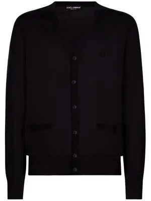Dolce & Gabbana Logo-embroidered Cardigan - Blue