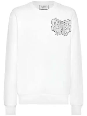 Philipp Plein Wire Frame Jersey Sweatshirt - White