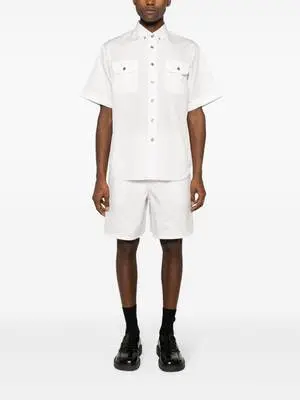 Prada Logo-embroidered Cotton Shirt
