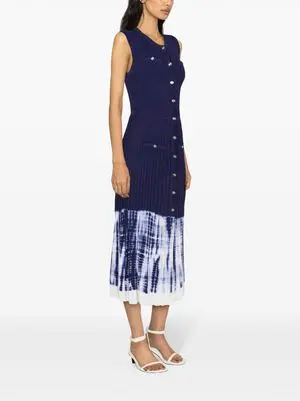 Maje Tie-dye Ribbed Maxi Dress