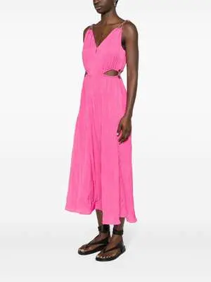 Maje Crinkled Taffeta Maxi Dress