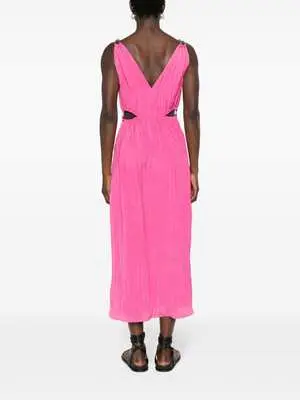 Maje Crinkled Taffeta Maxi Dress