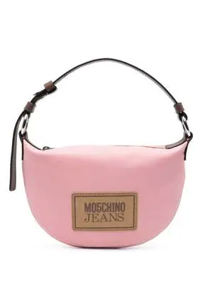 Moschino Logo-patch Leather Shoulder Bag