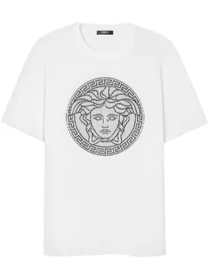 Versace Medusa Sliced Cotton T-shirt