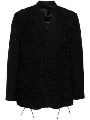 Simone Rocha Ruched Double-breasted Blazer