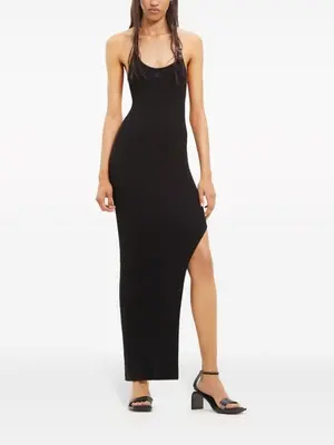 COURREGES Ribbed-knit Maxi Dress