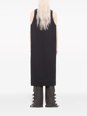 COURREGES Logo-appliqué Twill Midi Dress