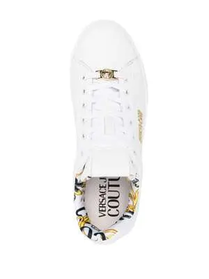 Versace Court Leather Sneakers - White
