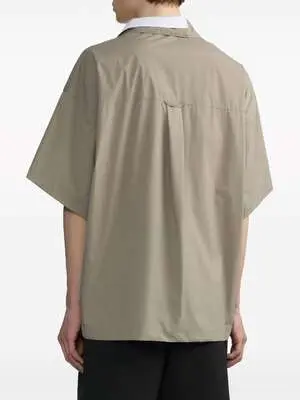 Kolor Contrast-collar Layered Shirt