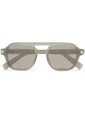 Zegna Aurora Ii Pilot-frame Sunglasses - Green