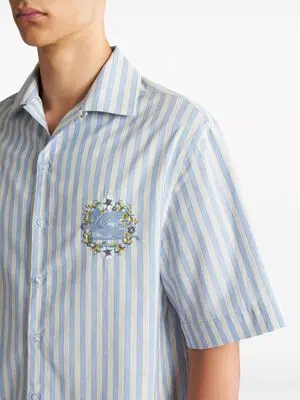 Etro Logo-embroidered Cotton Shirt