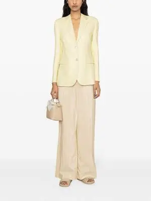 Agnona Single-breasted Linen Blazer