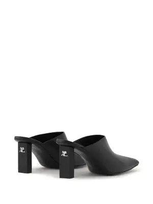 COURREGES 70mm Square-toe Leather Mules