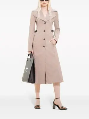 COURREGES Checked Wool Long Coat