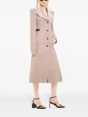 COURREGES Checked Wool Long Coat