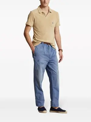 Polo Ralph Lauren Polo Pony Embroidered Polo Shirt - Neutrals
