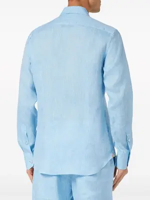 BILLIONAIRE Monogram-embroidered Linen Shirt