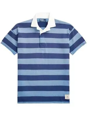 Polo Ralph Lauren Striped Cotton Polo Shirt - Blue