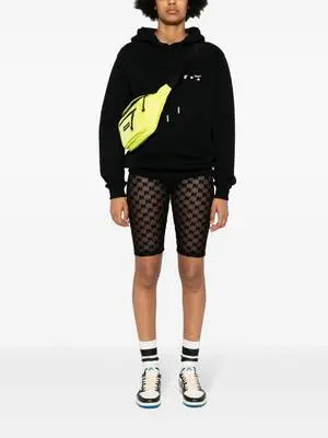 Palm Angels Flocked-logo Mesh Cycling Shorts