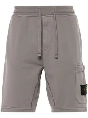 Stone Island Compass Badge Jersey Shorts - Brown