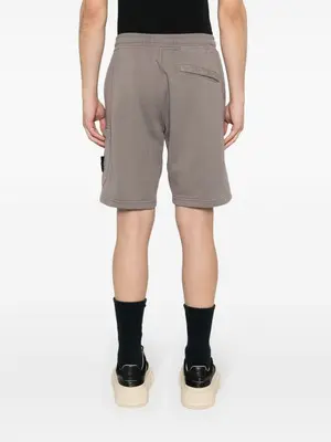 Stone Island Compass Badge Jersey Shorts - Brown