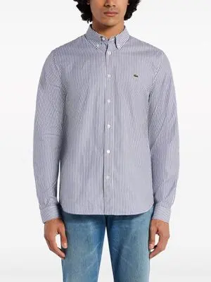 Lacoste Logo-patch Striped Cotton Shirt