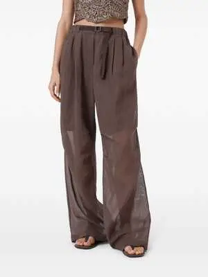 Brunello Cucinelli Semi-sheer Wide-leg Trousers