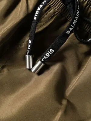 Balmain Logo Swim Shorts - Green