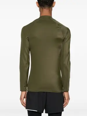Balmain Logo-print Long-sleeve T-shirt - Green
