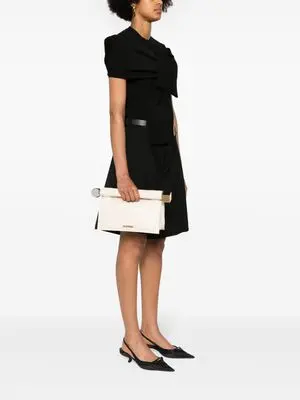 Jacquemus La Pochette Rond Carré Clutch Bag - Neutrals
